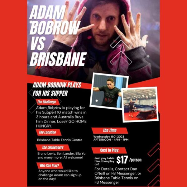 Bobrow vs Brisbane - Brisbane Table Tennis Club